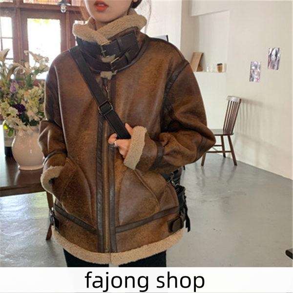 ライダースジャケットレディース 裏ボア ライダース ボリュームネック 防水 防風 防寒 革ジャン PUジャケット バイク ボア ロック 冬 送料無料