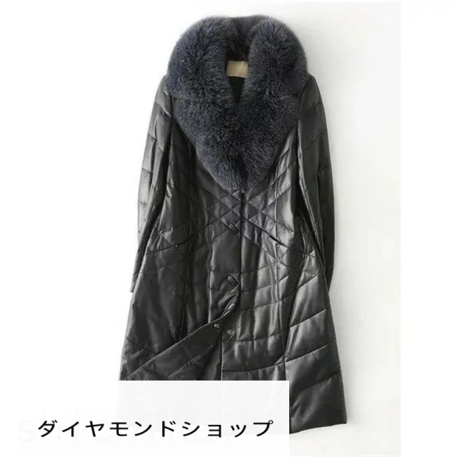 新品 羊革ダウンコート 毛皮コートレザー ダウンコート レディース ファーコートキレイめ　本革 ダウン ジャケットロング 大きいサイズ高級ラム羊革 ジャケット ホワイトデー