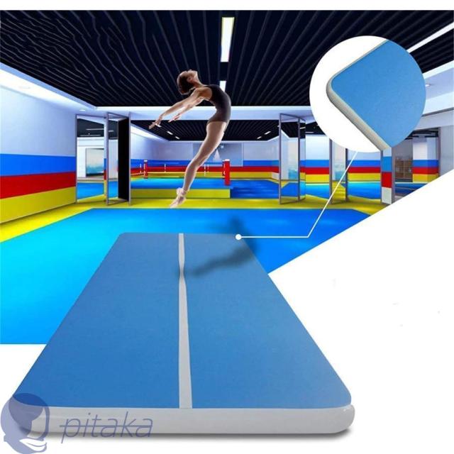 エアートラック 体操 エアトマット タンブリングマット 5-10M/12M長さ 2m/3m幅広 20cm厚い 体操トレーニングマット インフレータブル エクササイズマット 厚手