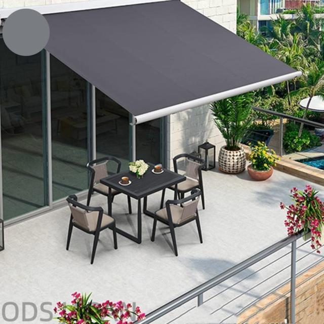 日よけシェード オーニングテント テラス屋根，屋外手動格納式サンシェード、壁掛け式窓ドアシェルターパーゴラ、防水＆耐紫外線＆耐熱、商業/家庭用庭の日除け