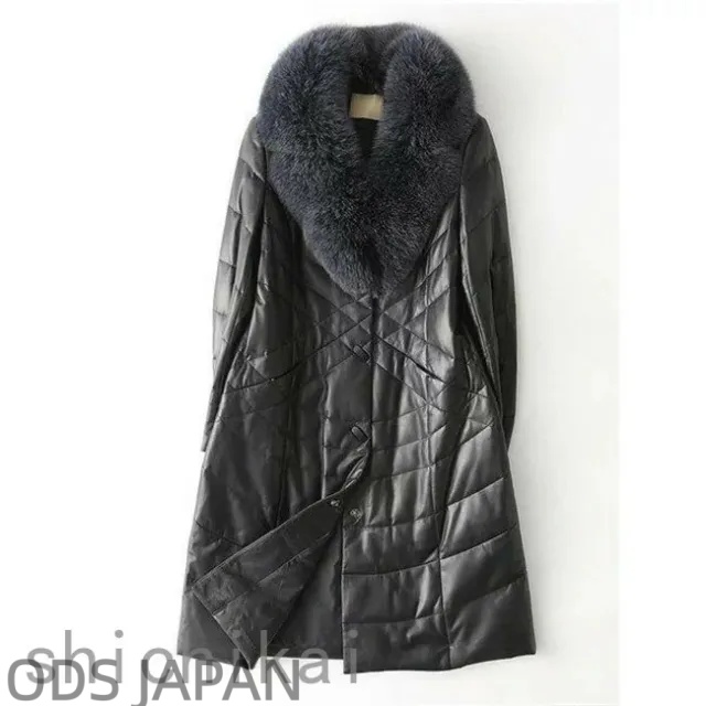 新品 羊革ダウンコート 毛皮コートレザー ダウンコート レディース ファーコートキレイめ　本革 ダウン ジャケットロング 大きいサイズ高級ラム羊革 ジャケット ホワイトデー