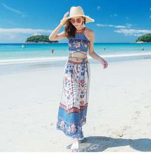 体型カバー 水着 ビキニ タンキニ 3点セット 大きいサイズ レディース 2019年新作 ビーチウェア 40代 30代 20代 フレア ロングスカート