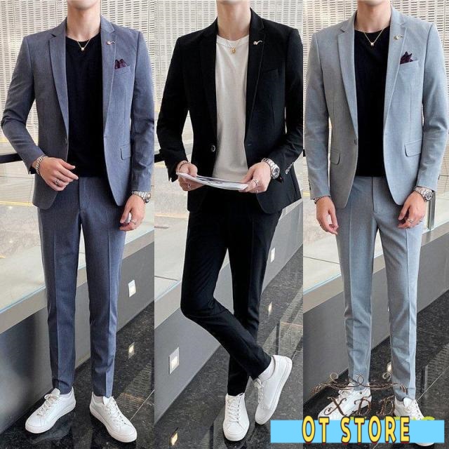 フォーマルスーツ 2点セット メンズ 結婚式 紳士服 新作 ビジネス 披露宴 二次会 細身 ビジネススーツ おしゃれ 上下セット カジュアルスーツ