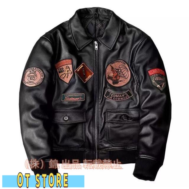 G1フライトジャケット ライダースジャケット 革ジャン?レザージャケット 羊革 メンズジャケット 革コート