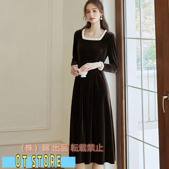 フレア ロングワンピース 結婚式 服装 50代 女性 叔母 顔合わせ 服装 母親 60代  フォーマルドレス お宮参り 食事会 40代 30代 上品 披露宴 礼服 姪