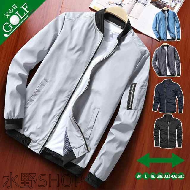 ゴルフジャケット メンズ ゴルフウェア 春秋冬 ゴルフパーカー アウター ブルゾン 長袖 ジッパー ジップアップ スポーツウェア パーカー カジュアル