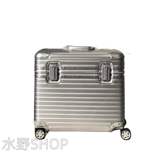 オールアルミマグネシウム合金スーツケース 18インチ小型トロリースーツケース メンズ 静音キャスター 出張用 耐久性 耐衝撃性 持ち運びやすい シンプル おしゃ