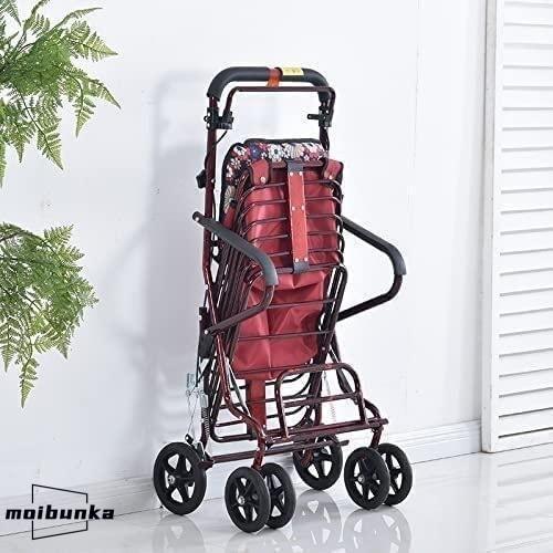 シルバーカート 座れる 軽量 おしゃれ 歩行車 老人用 ショッピングカート 大容量収納バッグ 歩行補助 介護用 折り畳み式 歩行器 手押し車老人 買い物かご 年寄り