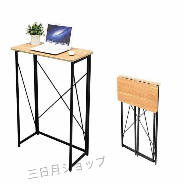 スタンディングデスク 折り畳み式 省スペース パソコンデスク 軽量 運び易い 収納便利 木製 ノートテーブル 簡単組立 多機能 オフィステーブル デスク アルミニ