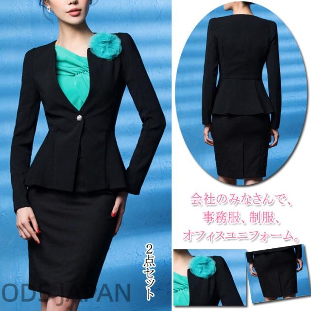 スカートスーツ レディース ビジネス ブラックフォーマル 入学式 入園式 卒園式 お宮参り 七五三 通勤 服装 ママ 母親 母 大きいサイズ