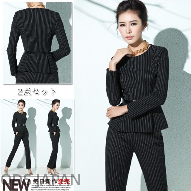 レディーススーツ パンツスーツ 20代 30代 40代レディーススーツ パンツスーツ 20代 30代 40代 ママ suit スーツ レディース 2点セット