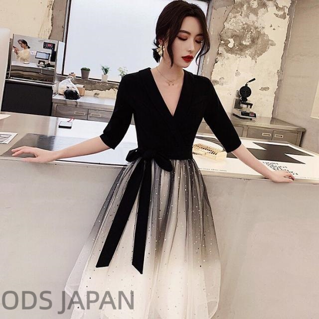 ワンピース パーティードレス レディース ショット オシャレ 切り替え 大人 きれいめ 膝丈ワンピース 上品 ワンピ 30代 40代 結婚式ドレス