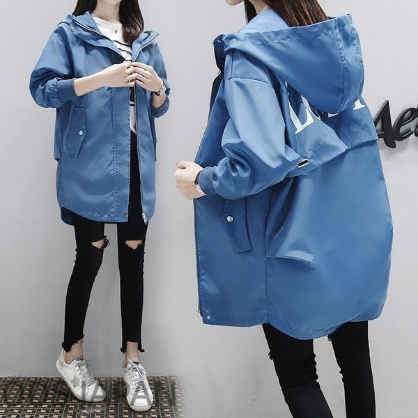 マウンテンパーカー レディース ロングジャケット ミリタリー 春秋 ジップアップパーカー おしゃれ ゆったり ウィンドブレーカ