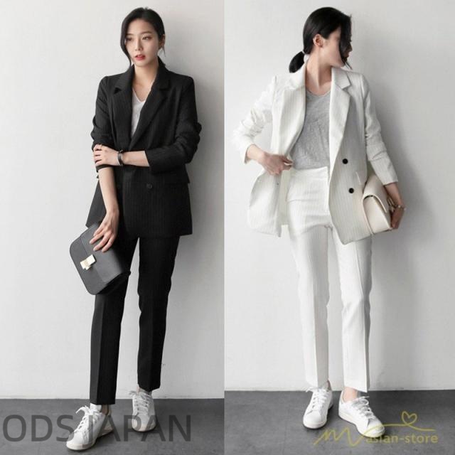 パンツセット スーツ 2点セット フォーマル オフィス セレモニースーツ 通勤 制服OL ビジネス スーツセット レディース セットアップ 2020春夏 ジャケット