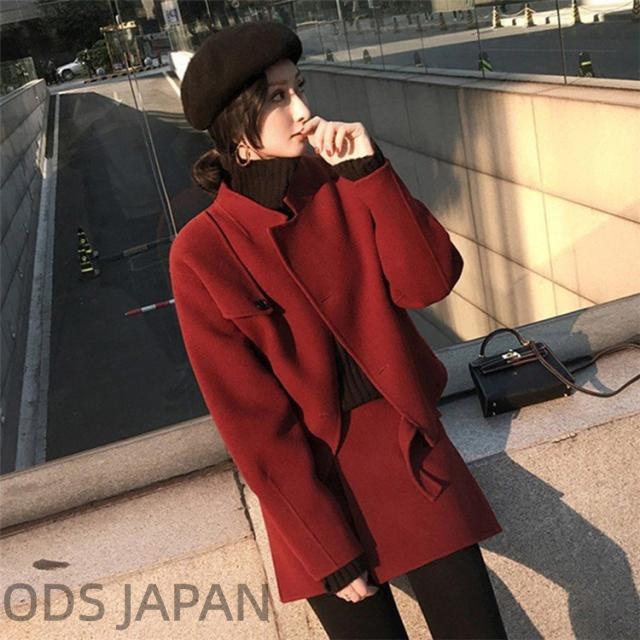 セットアップ コート チェスターコート レディース ウール 秋冬 40代 ラシャスカート チェスターコート ジャケット ショート丈 上品 アウター  着痩せ オシャレ