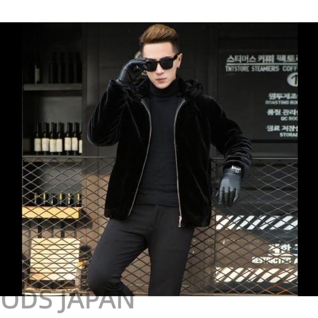 ファーコート メンズ フェイクファーコート アウター ジャケット 秋冬 新作 防寒 もこもこ 暖かい 毛皮コート