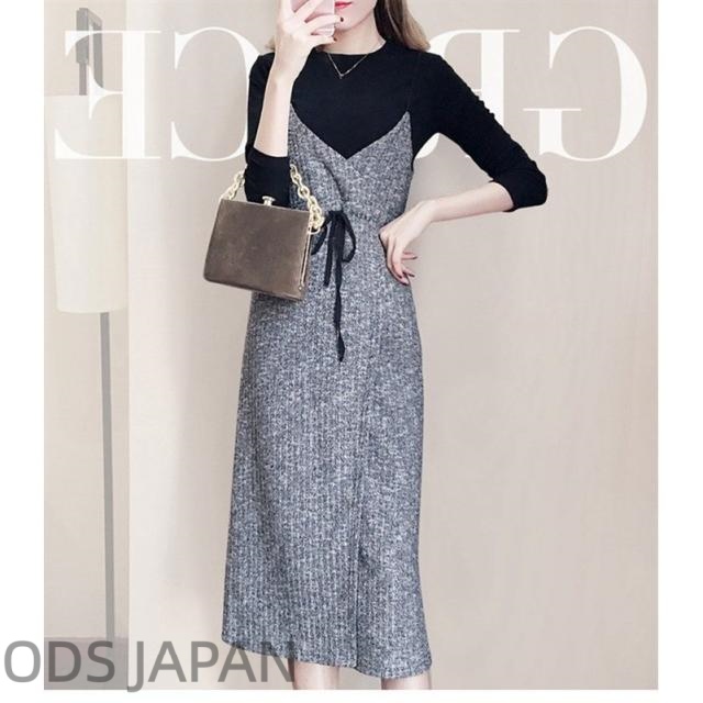 セットアップ 上下セット ニットセット ニットセーター オールインワン 2点セット チュニック 着やせ 大人カジュアル 2018秋冬新作