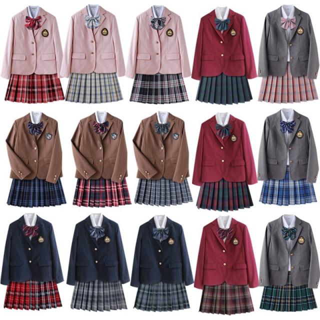 卒業式 スーツ 女の子 5点セット 学校制服 JK制服 制服 ブレザー フォーマルスーツ 子供スーツ キッズスーツ 卒園式 子供服 女の子スーツ 小学生 中学生 ジャケット ブラウス スカート 高校生