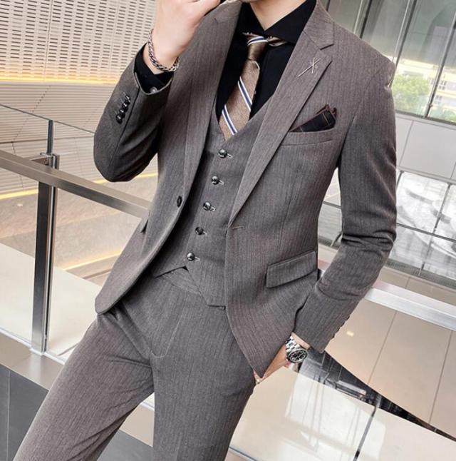 スリーピーススーツ 3点セットメンズ スーツ セットアップ 卒業式 入学式 スリムスーツ ビジネススーツ メンズスーツ 大きいサイズ マット感 カジュアル