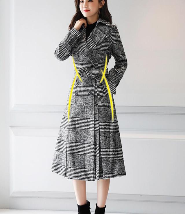 ロングコート コート レディース 秋 冬 40代 アウター 厚手チェック柄