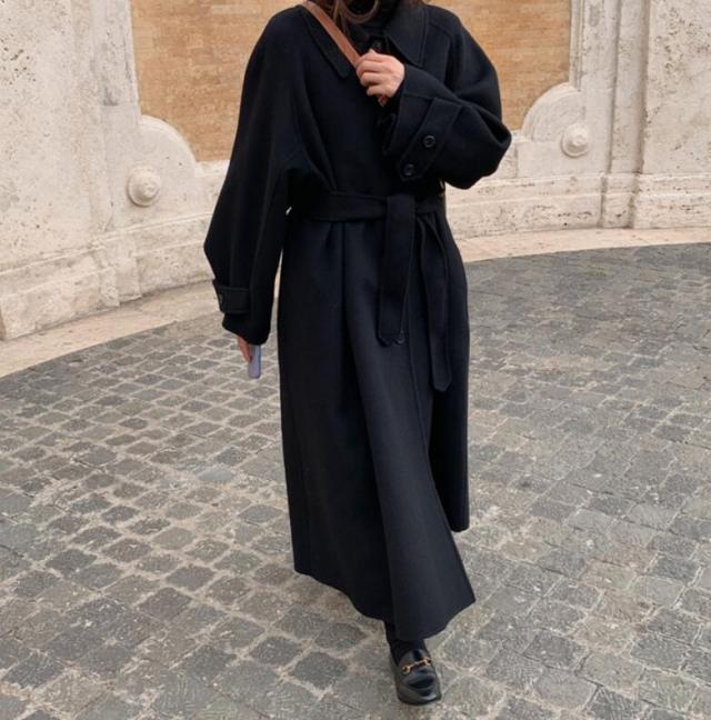 超ロングコート レディース チェスターコートベルト付きトレンチ コート マキシ丈 チェスターコート ガウンコート ロング 大きいサイズ ロング丈