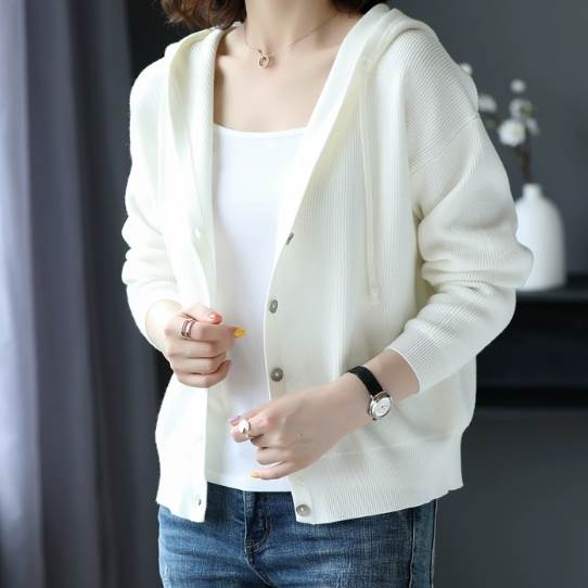 トップス パーカー 袖付き 長袖 襟なし 前開き ボタン フード付き かわいい 大人可愛い きれいめ シンプル 大人 上品 おしゃれ かっこいい 大人女子 レトロ ラフ メンズライク スポー こなれ感