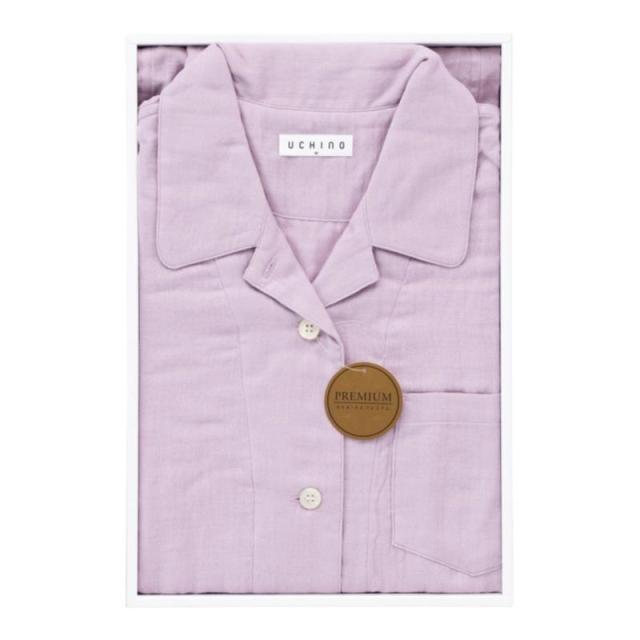 〈UCHINO〉マシュマロガーゼ レディースパジャマ C/ｳﾞｧｲｵﾚｯﾄLｻｲｽﾞ RC20822V-L