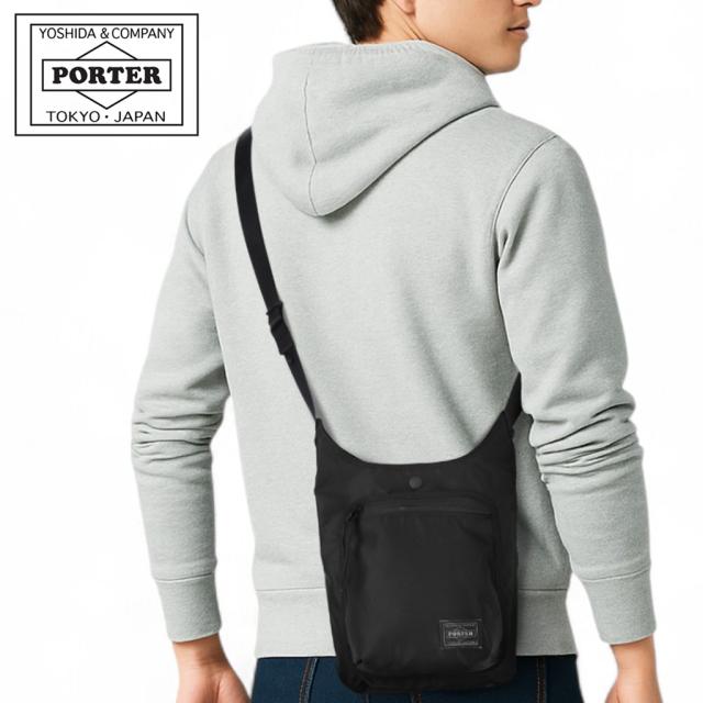 ポーター コンパート ショルダーバッグ 538-16165 10 ブラック PORTER 吉田カバン COMPART SHOULDER BAG ナイロン 日本製 B6サイズ コンパクト ブランド シンプル