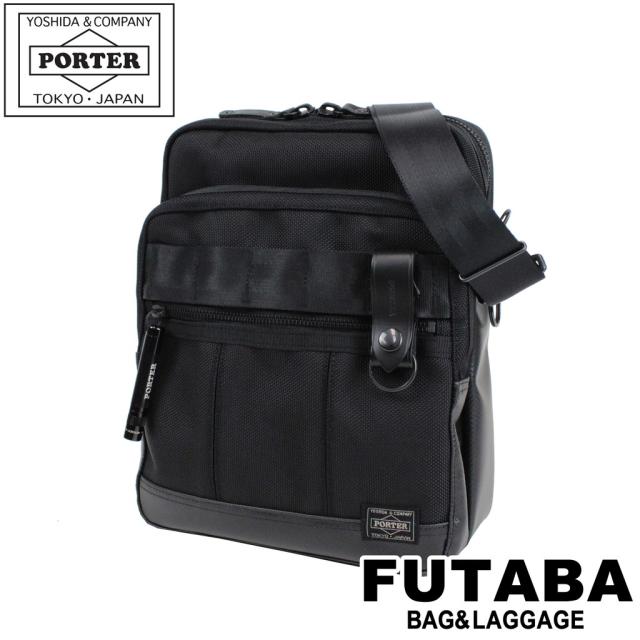 ポーター ヒート ショルダーバッグ 703-06976 ブラック 10 吉田カバン PORTER HEAT SHOULDER BAG 斜めがけ 小さめ メンズ レディース ビジネス カジュアル トラベル アウトドア ミリタリー 耐久 耐水 日本製
