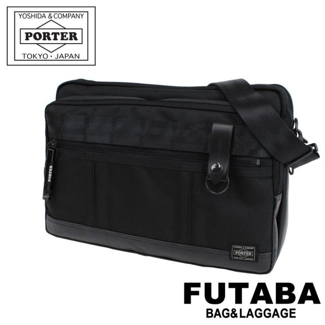 ポーター ヒート ショルダーバッグ 703-07969 ブラック 10 吉田カバン PORTER HEAT SHOULDER BAG ショルダーバッグ 斜めがけ メンズ レディース ビジネス カジュアル トラベル アウトドア ミリタリー 耐久 耐水 日本製