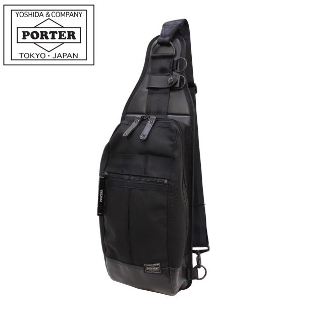 ポーター ヒート スリングショルダーバッグ 703-08000 ブラック 10 吉田カバン PORTER HEAT SLING SHOULDER BAG ショルダーバッグ ワンショルダー ボディバッグ 縦長 メンズ レディース ビジネス カジュアル トラベル アウトドア ミリタリー 耐久 耐水 日本製