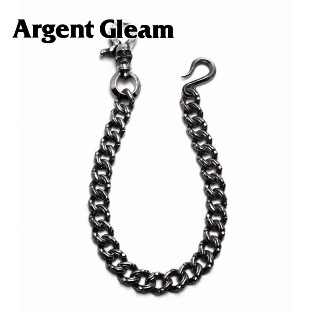 ArgentGleam アージェントグリーム シルバー925 ウォレットチェーン SKULL & BONES Walletchain AC-300 ブランド ARGENT GLEAM 重量感 シルバー