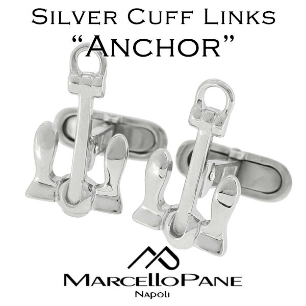 【Marcello Pane】 アンカー シルバー カフスボタン