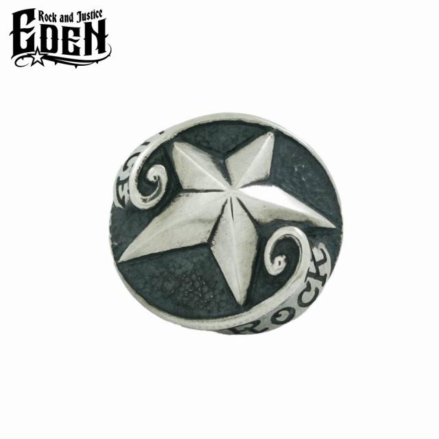 Rock and Justice EDEN エデン リボンウィズスタースタッズ コンチョ ボタン シルバー金具 シルバー925 ブランド シルバーアクセサリー Ribbon with