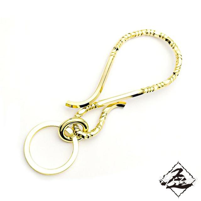 Hizm 細かな連続 波紋の漣 キーフック L 真鍮製 キーホルダー キーフック 上品 大人 きれいめ きれい 綺麗 メンズ レディース 男性 女性 彼氏 彼女