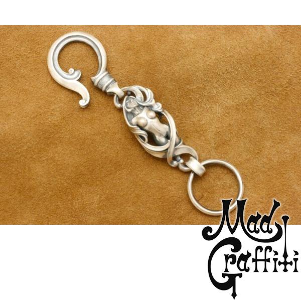 Mad Graffiti マッドグラフィティ プリヴィリッジキーチェーンMキーチェーン キーリング キーホルダー ホルダー シルバー925 鍵 フック ぶら下げ 収納