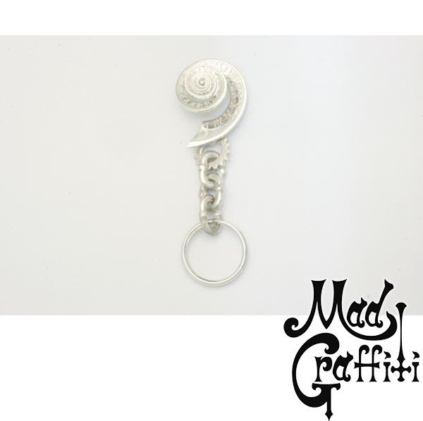 Mad Graffiti マッドグラフィティ アブソリュート ボルテックスSキーチェーン ホワイトキーチェーン キーリング キーホルダー ホルダー シルバー925