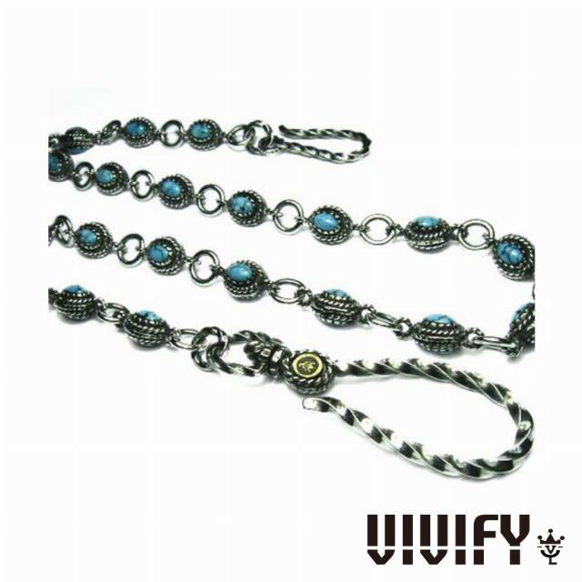 VIVIFY ビビファイ アクセサリー ウォレットチェーン キーチェーン シルバー Old Native Style ストーン セッティング Ball Wallet Chain