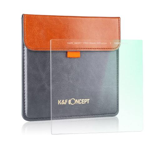 KF Concept 角型ブラックディフュージョン1/1 28層ナノコーティング ソフト効果 コントラスト調整用 レンズフィルター 光学ガラス 超薄枠 撥水 撥油 擦り傷防止 100*100*2mmメーカー直営