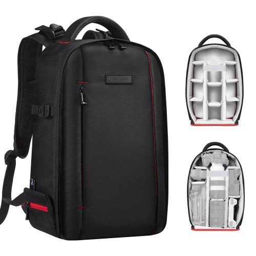 [KF Concept] カメラバッグ カメラリュック カメラバックパック リュックサック 18L 大容量 おしゃれ 軽量 一眼レフ/14インチpc/三脚収納可 撮影バックパック 撥水加工 トラベル 外出/登山/旅行/アウトドア撮影に適用バックパック