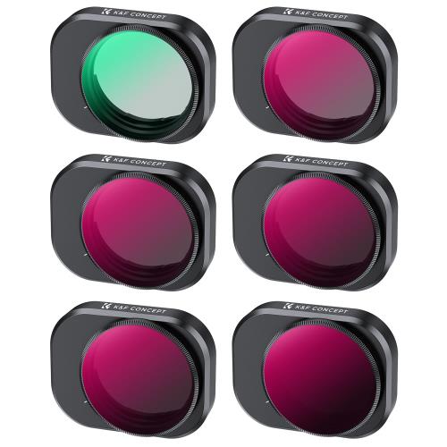 KF Concept DJI Mini 4 Pro用フィルター CPL+ND4PL+ND8PL+ND16PL+ND32PL+ND64PL 減光量調整 AGC光学ガラス コントラスト強調 反射除去 28層ナノコーティング 撥水防汚