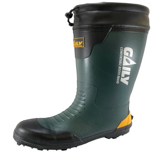 [オカモト] 鋼鉄製先芯入りピンスパイクブーツ 安全長靴 先芯入り 山林作業 法面作業 メンズ RMP-9300T グリーン L