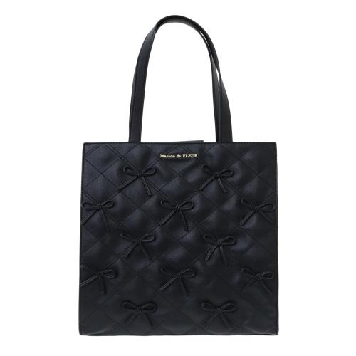 [メゾン ド フルール] アパレル 希望のリボントートバッグ レディース ブラック