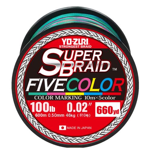 YO-ZURI PEライン スーパーブレイドファイブカラー 660YDS 100Lbs カラー:5色