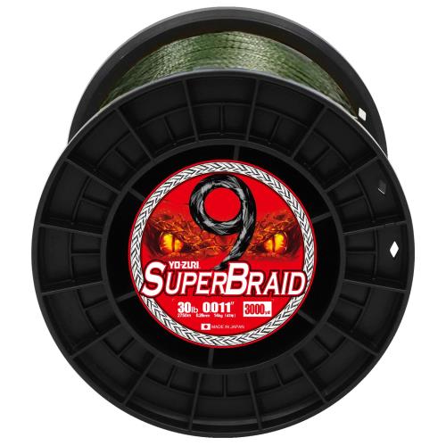 YO-ZURI PEライン スーパーブレイド 9 3000YDS 30Lbs カラー:ダークグリーン