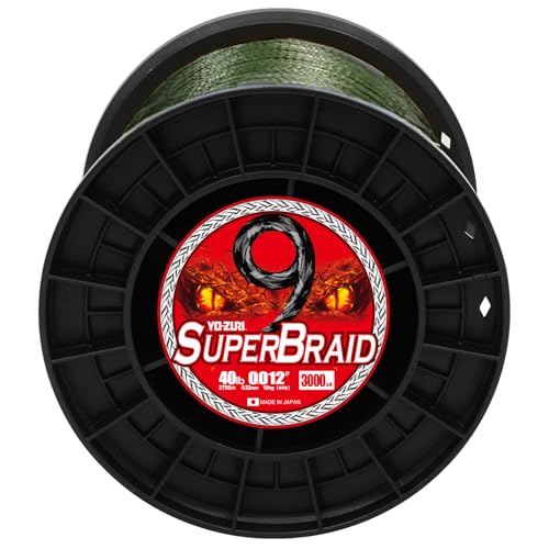 YO-ZURI PEライン スーパーブレイド 9 3000YDS 40Lbs カラー:ダークグリーン