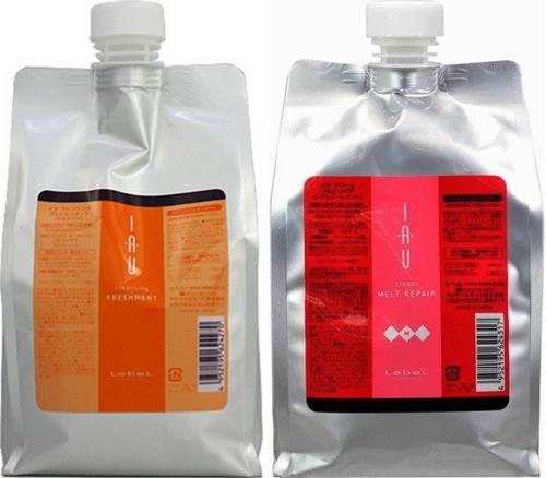 ルベル IAU イオ クレンジング フレッシュメント(シャンプー)1000mlイオ クリーム メルトリペア トリートメント1000ml 詰め替えセット