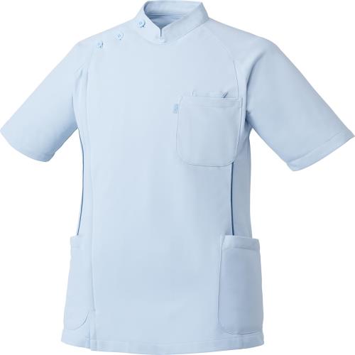 [ミズノ] メンズケーシージャケット ケーシージャケット メンズ [制菌/吸汗速乾/透防止/制電] 医療 介護 白衣 メディカル リハビリ 歯科 整体院 整骨院 鍼灸院 全7サイズ 全3色 MZ0049 C-3 サックス S