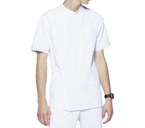 [ミズノ] 兼用ケーシージャケット ケーシージャケット シンプル 兼用 吸汗速乾 [制菌/制電/透防止] 医療 介護 メディカル 制服 MZ0069 メンズ C-1 ホワイト SS