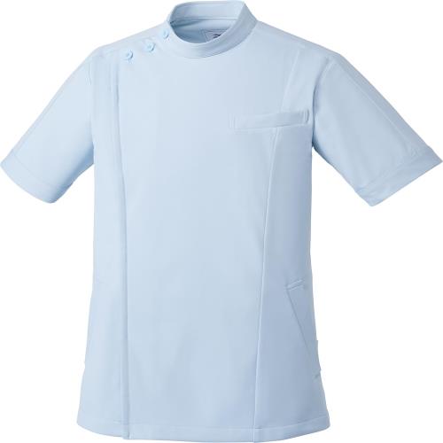 [ミズノ] 兼用ケーシージャケット ケーシージャケット シンプル 兼用 吸汗速乾 [制菌/制電/透防止] 制服 医療 介護 白衣 メディカル リハビリ 歯科 整体院 整骨院 鍼灸院 全8サイズ 全3色 MZ0069 メンズ C-3 サックス M